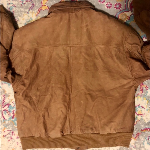 Outbrook | Jackets & Coats | Outbrook Genuine Leather Bomber Jacket ...